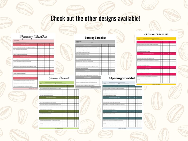Barista Opening & Closing Checklist: Coffee Shop Daily Schedule ...