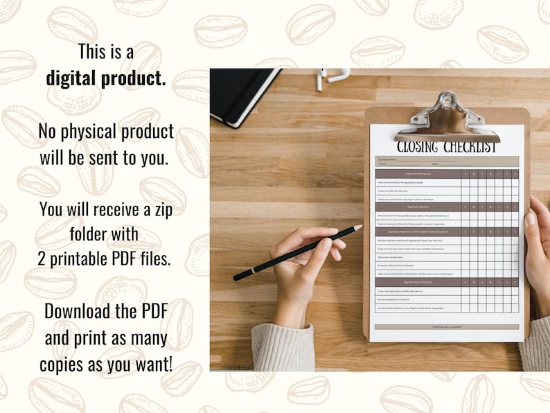 Barista Opening & Closing Checklist: Coffee Shop Daily Schedule ...