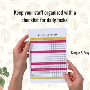 Coffee Shop Opening & Closing Checklist: Barista Training Log ...