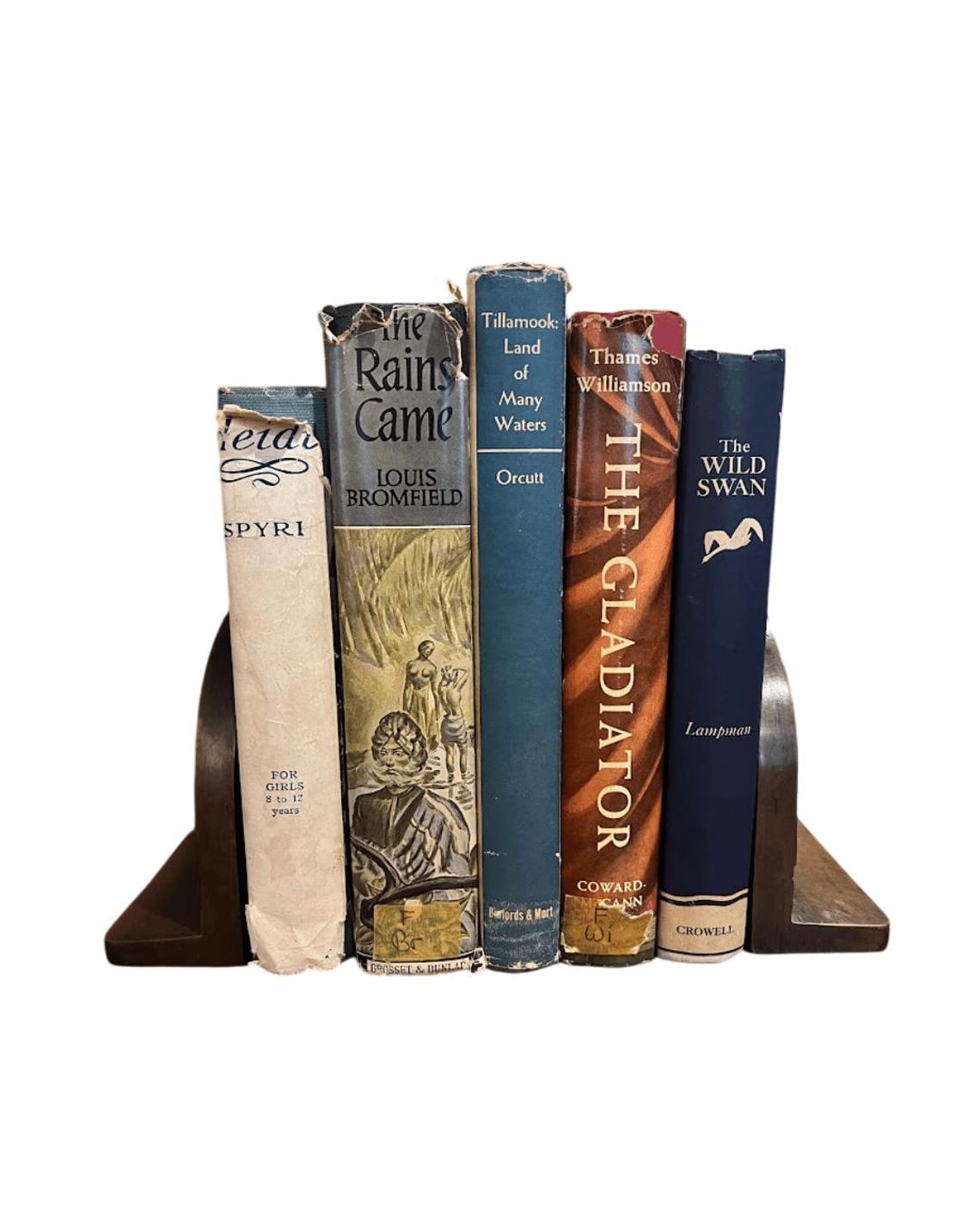 Set of 5 Antique Vintage Books Custom Color Style Hardback Paperback ...