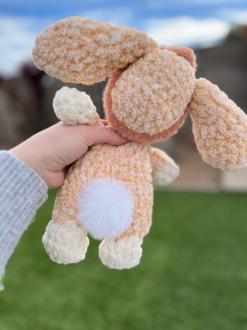 Yellow Bonnie Bunny Crochet Snuggler, Easter Basket Stuffer, Handmade ...