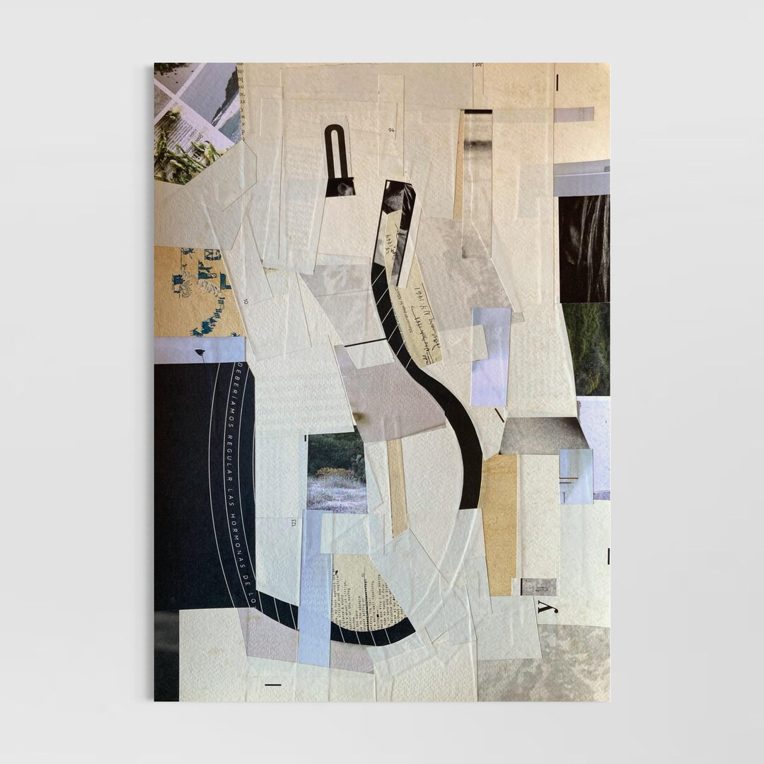 Original Modern Abstract Handmade Texture Collage Artwork A3 Size 29 Cm ...