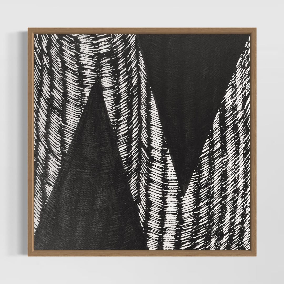 Original Modern Abstract Black Ink Painting Drawing Square Size 35 Cm X ...