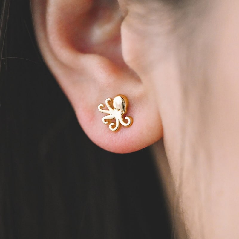 Octopus Earrings - Etsy