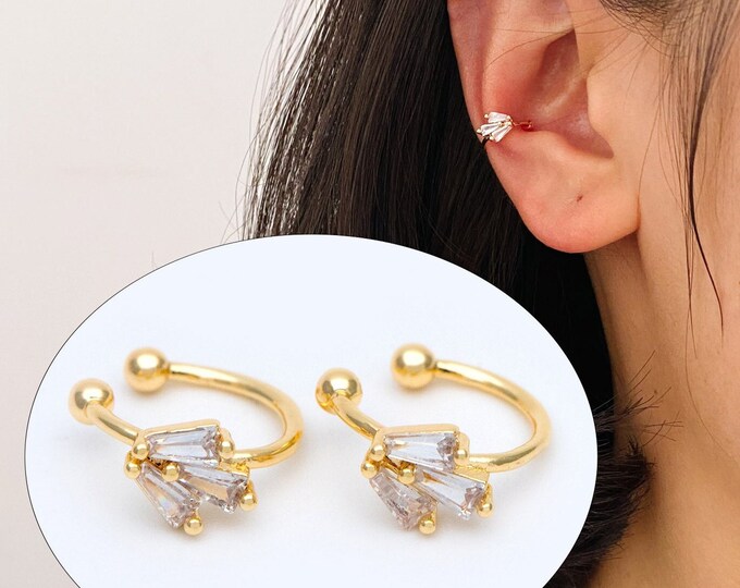 10pcs CZ Pave Ear Cuff, Cartilage, Dainty Earcuff Earring GB-1095 - Etsy