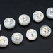 6mm Natural Shell With Gold Number Beads- Coin Puff Spacer - Double ...