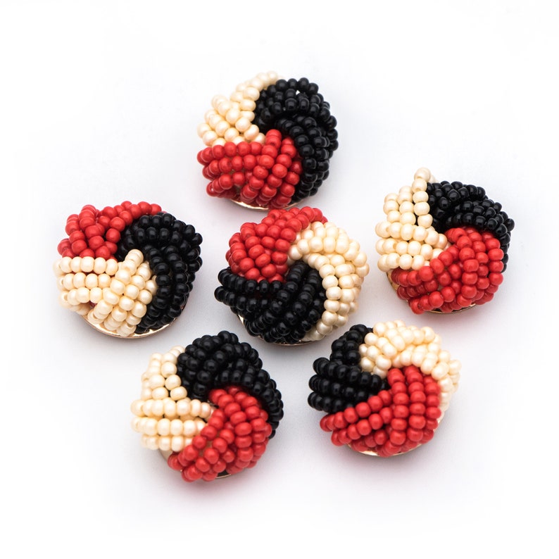 4pcs Glass Seed Beads Cluster 19x9mm Handmade Beaded Flower - Etsy