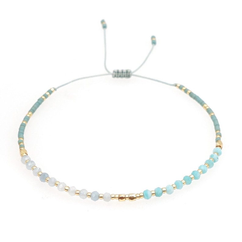 Adjustable String Bracelet Miyuki Bracelet Stone Bracelet - Etsy