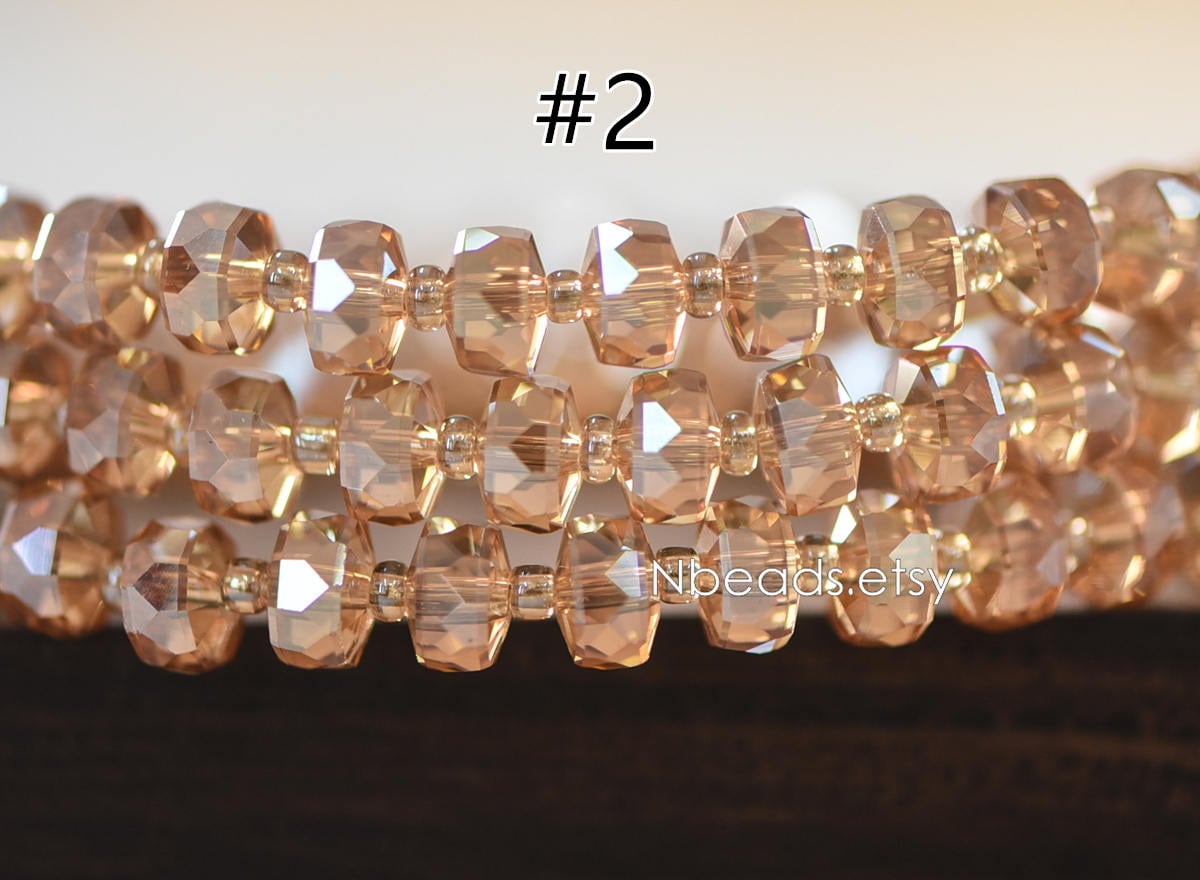 Faceted Crystal Rondelle Beads 8x5mm Sparkly Glass Spacer - Etsy