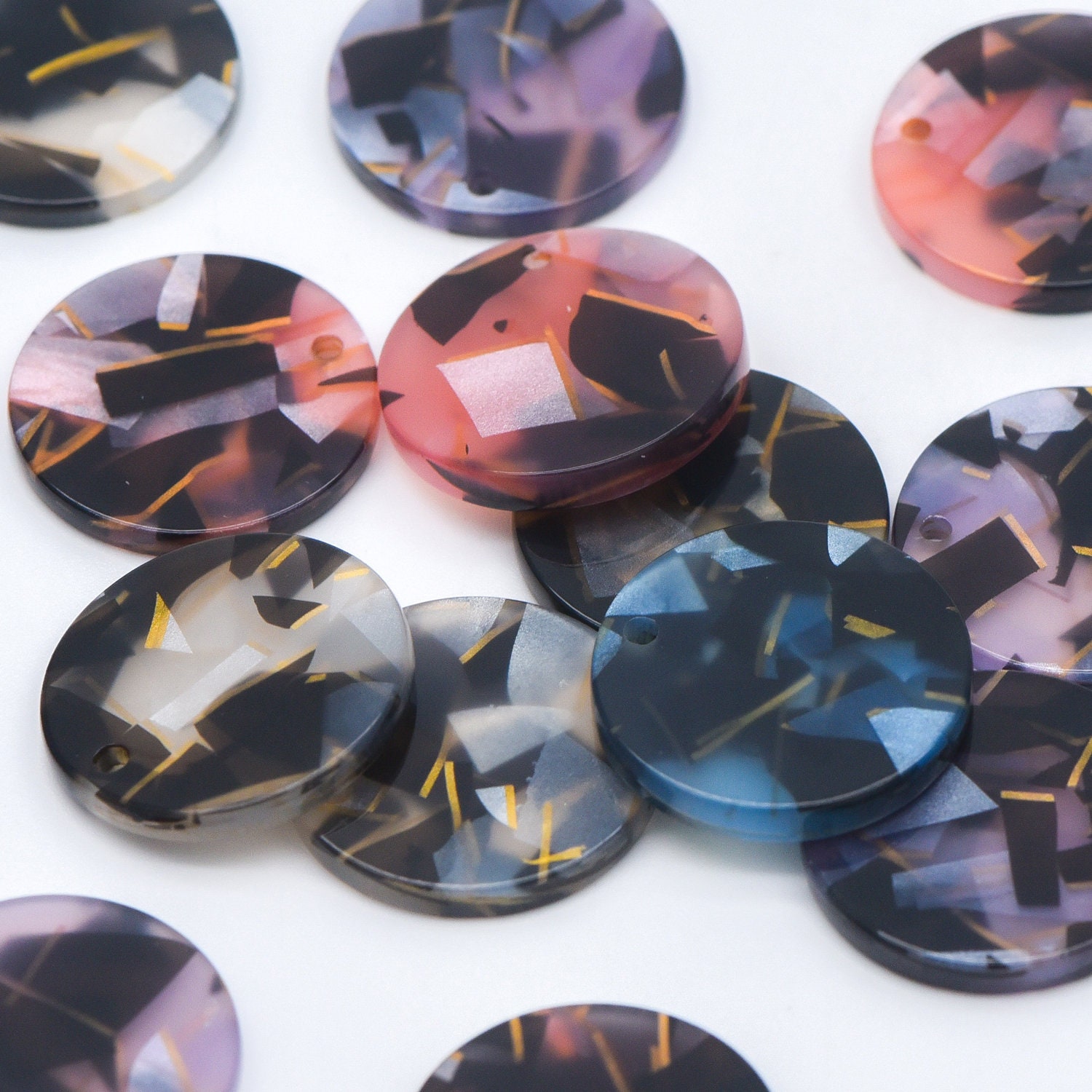 20pcs Tortoise Shell Acetate Round Disc Pendants 20mm Acrylic | Etsy