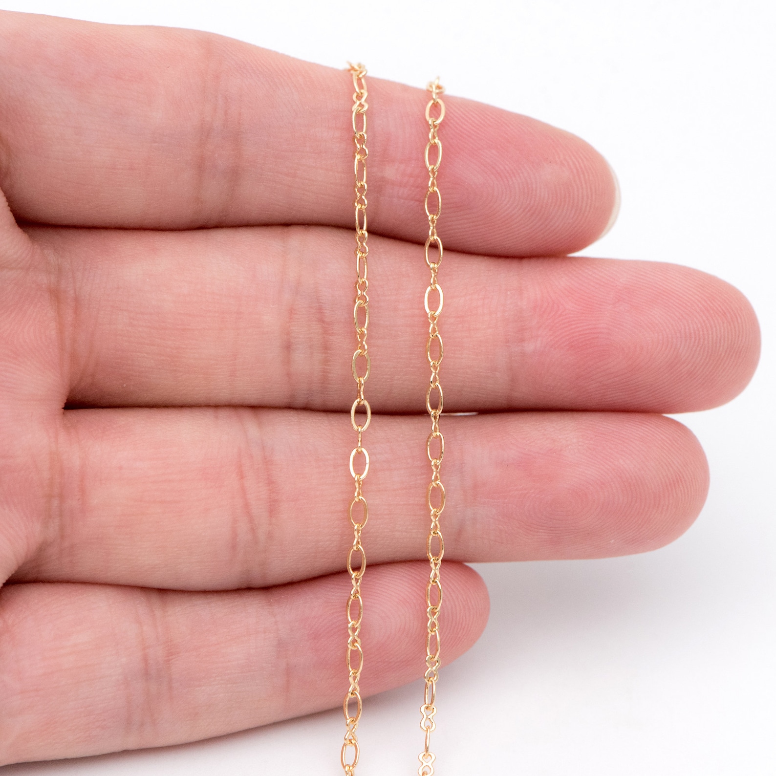 Oval Cable Chains 2mm 18K Gold Plated on Brass Craft DIY - Etsy