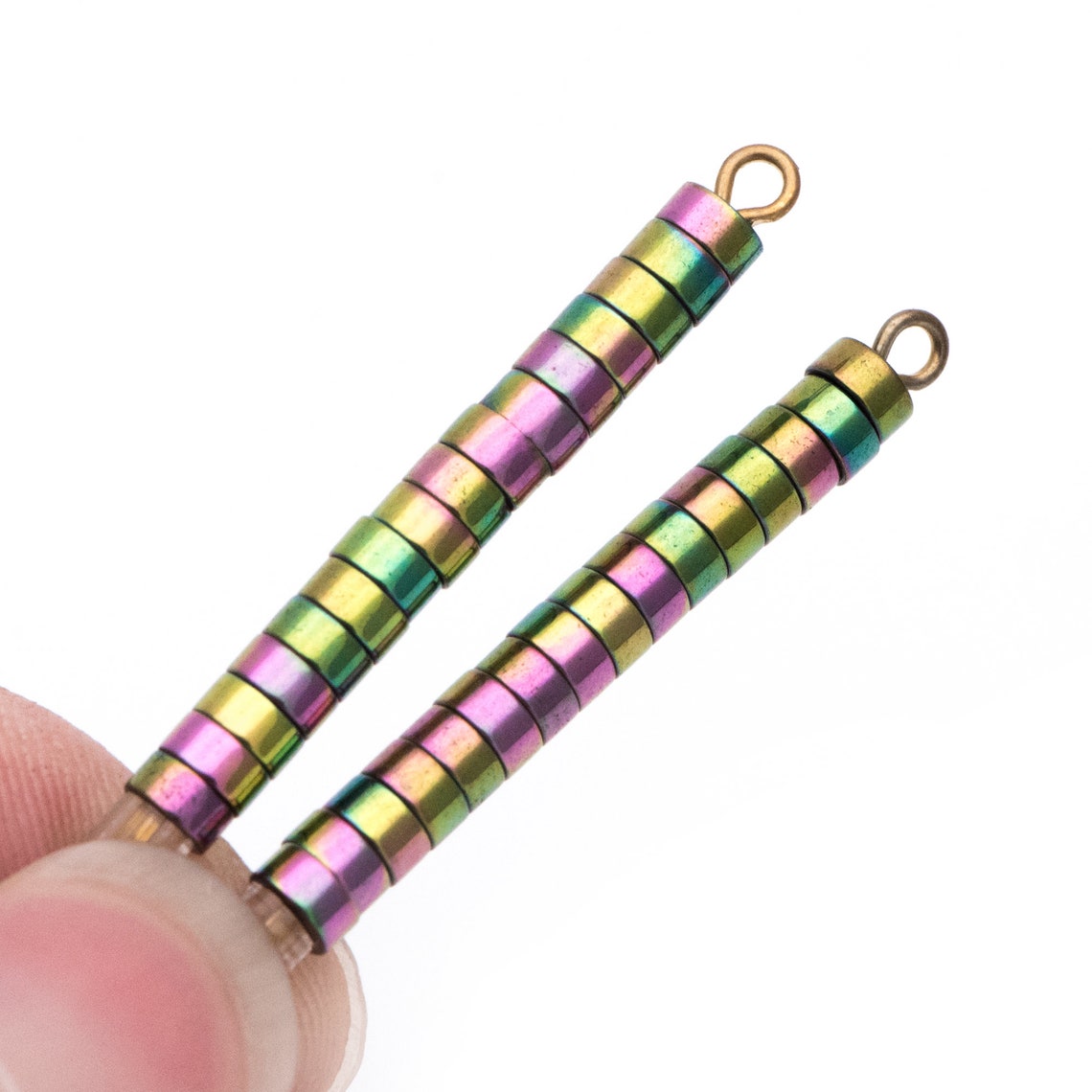 200pcs Rondelle Hematite Beads Button Coin Spacer Beads | Etsy