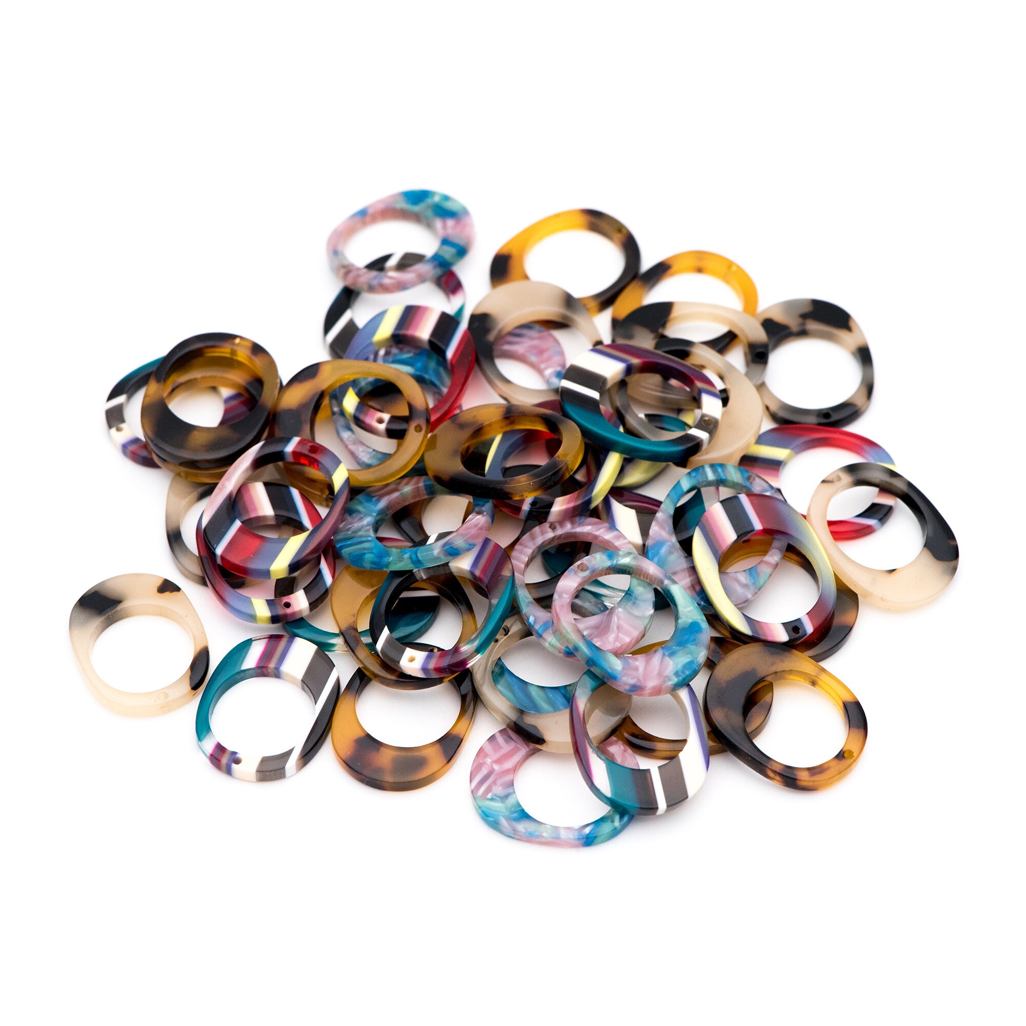 20pcs Tortoise Shell Acetate Oval Hoop Pendants 22x17mm - Etsy