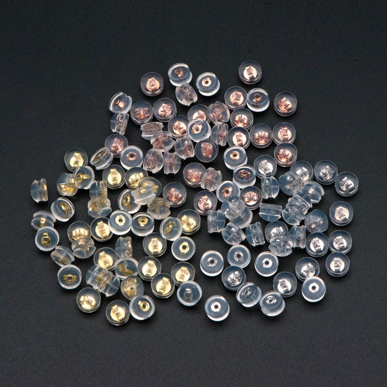 20pcs Sterling Silver Ear Nuts Gold/ Silver / Rose Gold | Etsy