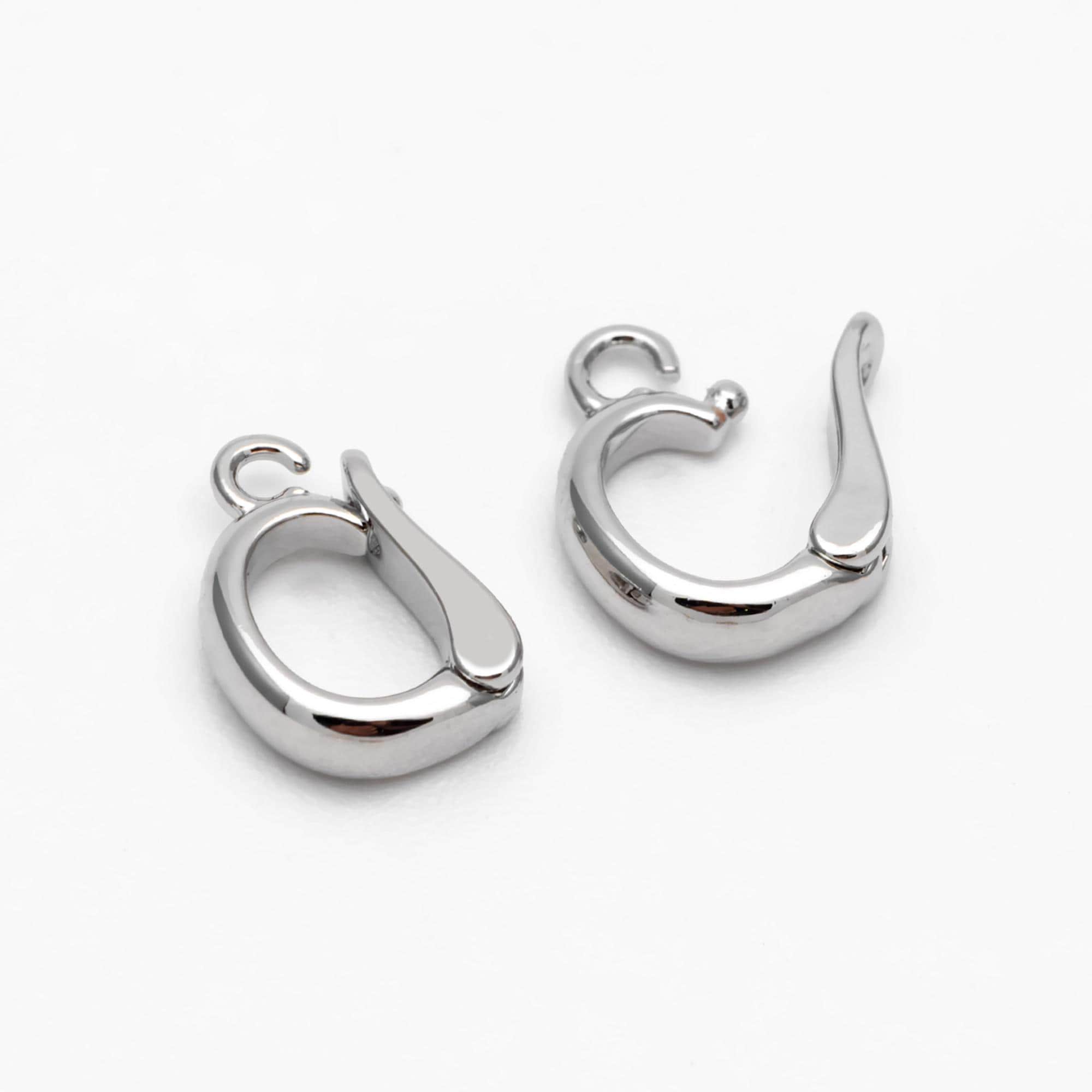 10pcs Gold/ Silver Open Loop Bail, Gold/ Rhodium Plated Bails, Small ...
