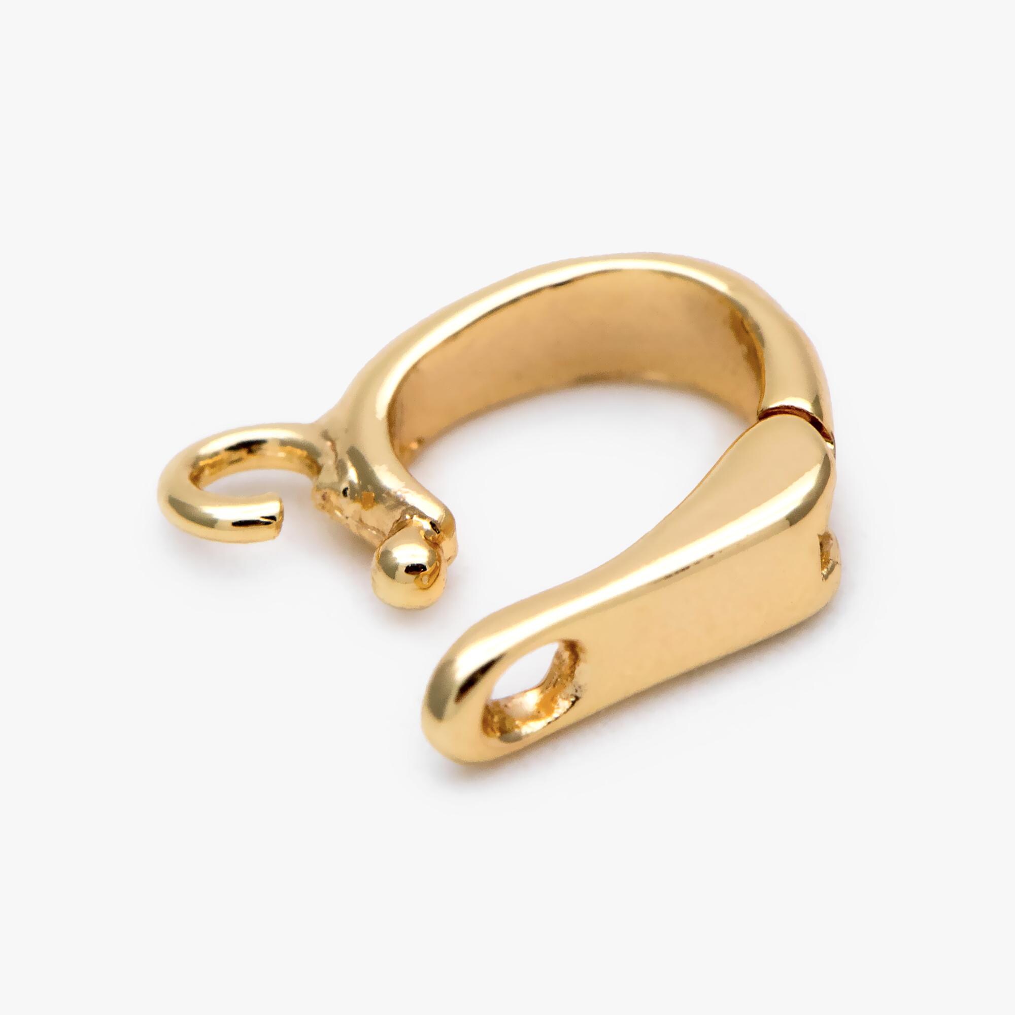 10pcs Gold/ Silver Open Loop Bail, Gold/ Rhodium Plated Bails, Small ...