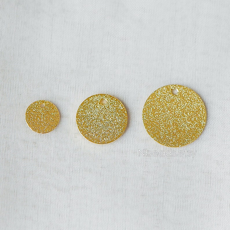 10pcs Gold Plated Brass Disc Charms 8/ 12/ 15mm Flat Round - Etsy
