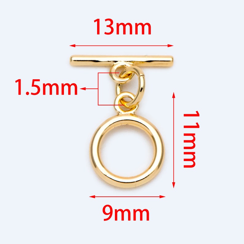 10 Sets Gold Toggle Clasp Real Gold Plated Brass Easy Close | Etsy