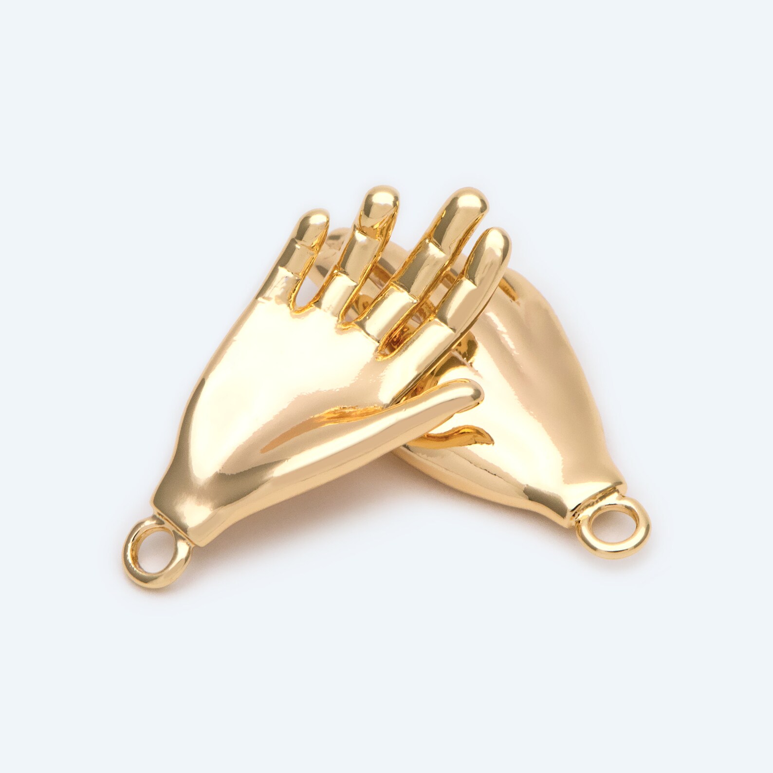 4pcs Gold Plated Brass Hand Charm Hand Pendants Earring - Etsy