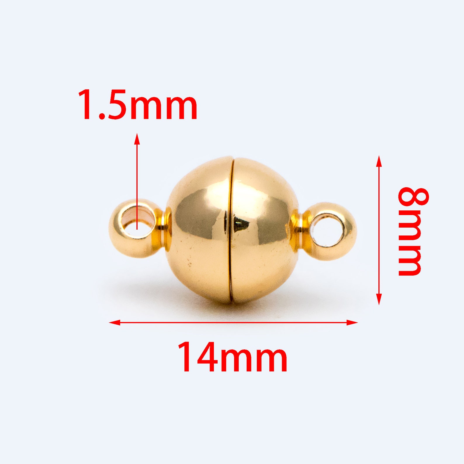 10pcs Round Ball Magnetic Clasp for Bracelet Necklace | Etsy