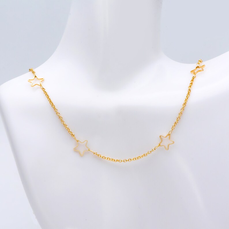 Star Chain 18K Gold Plated Brass Bulk Small Cable Chain - Etsy