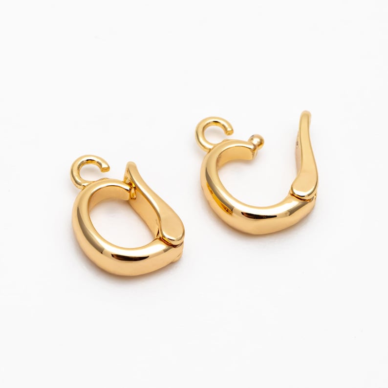 10pcs Gold/ Silver Open Loop Bail, Gold/ Rhodium Plated Bails, Small ...