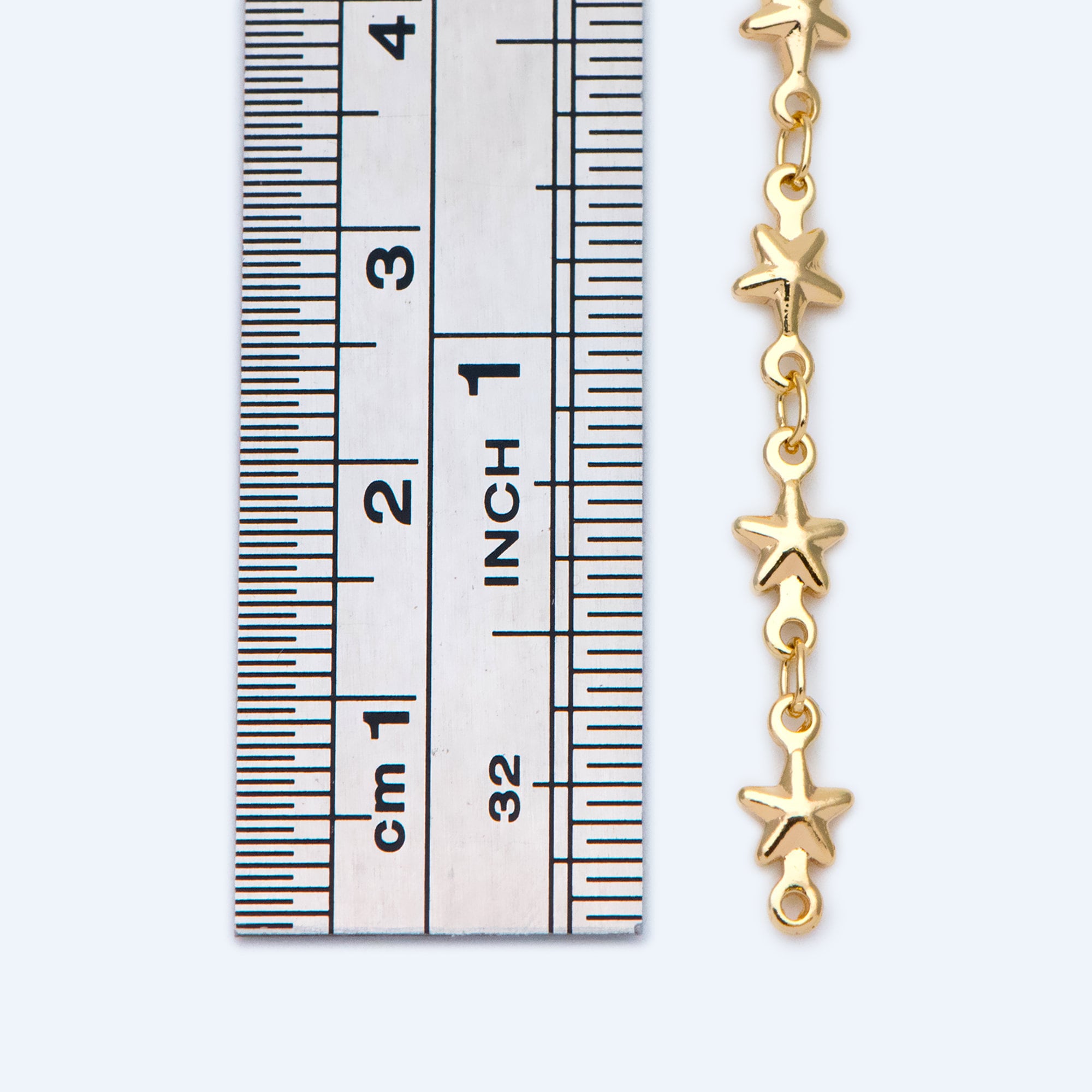 Gold Star Chain 18K Real Gold Plated Brass Chain Quality - Etsy