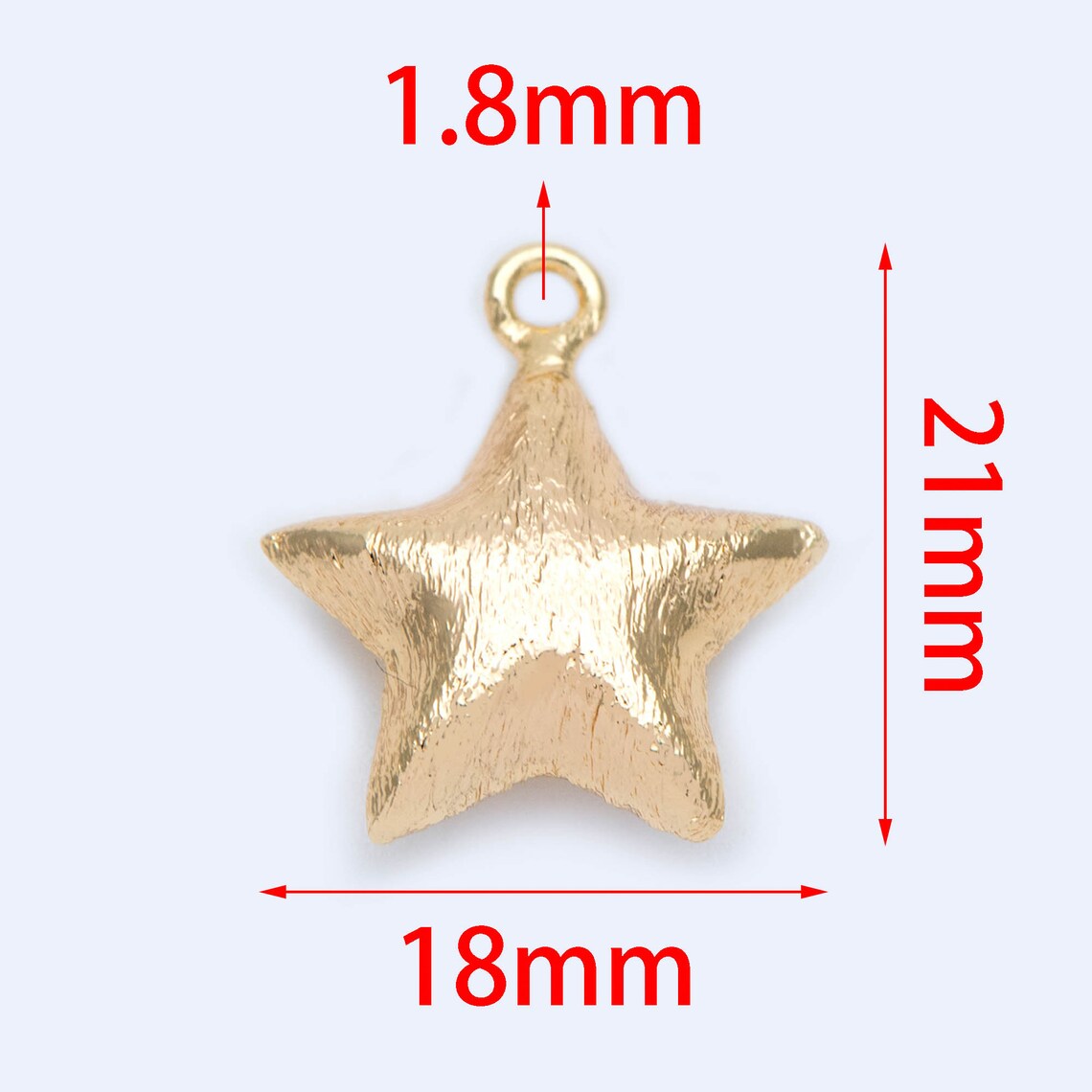 10pcs Gold Brushed Star Charm 18/21mm Gold Plated Brass Star - Etsy