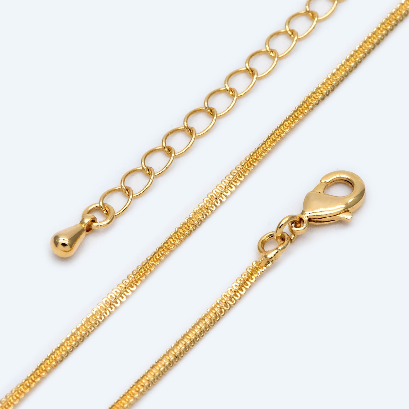 Gold Plated Brass Chain Necklaces 1.8mm Finished Necklace - Etsy
