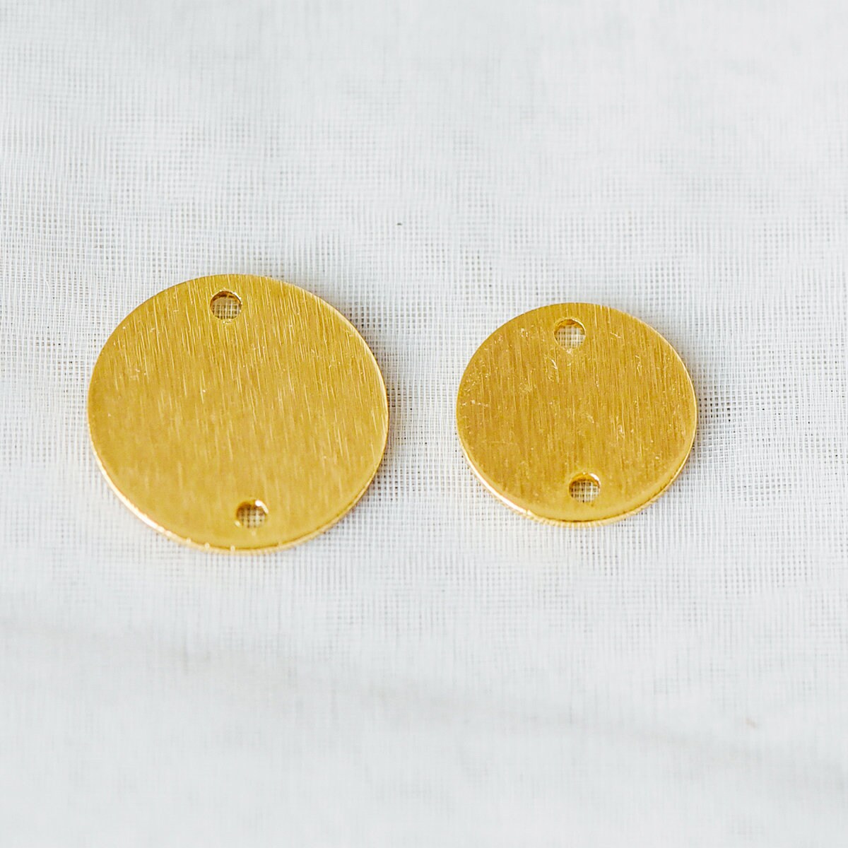10pcs Brushed Gold Disc Circle Connectors 12/ 15mm Gold - Etsy
