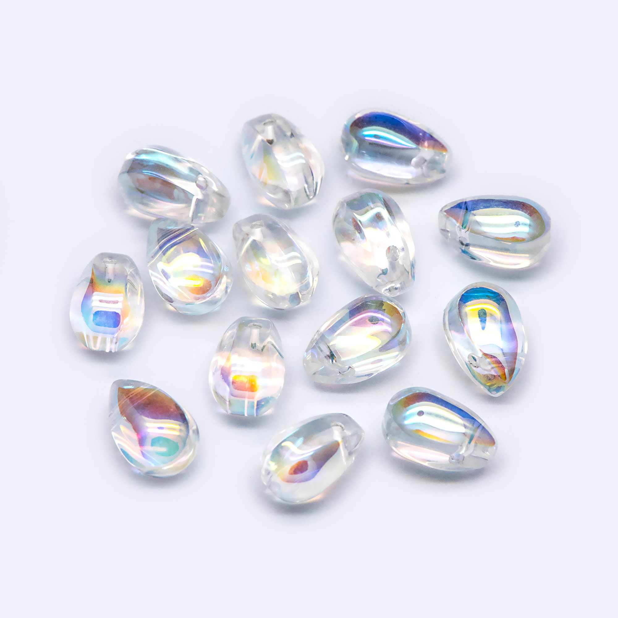 Glass Teardrop Beads 9x6mm Tear Drop Crystal Pear Beads | Etsy