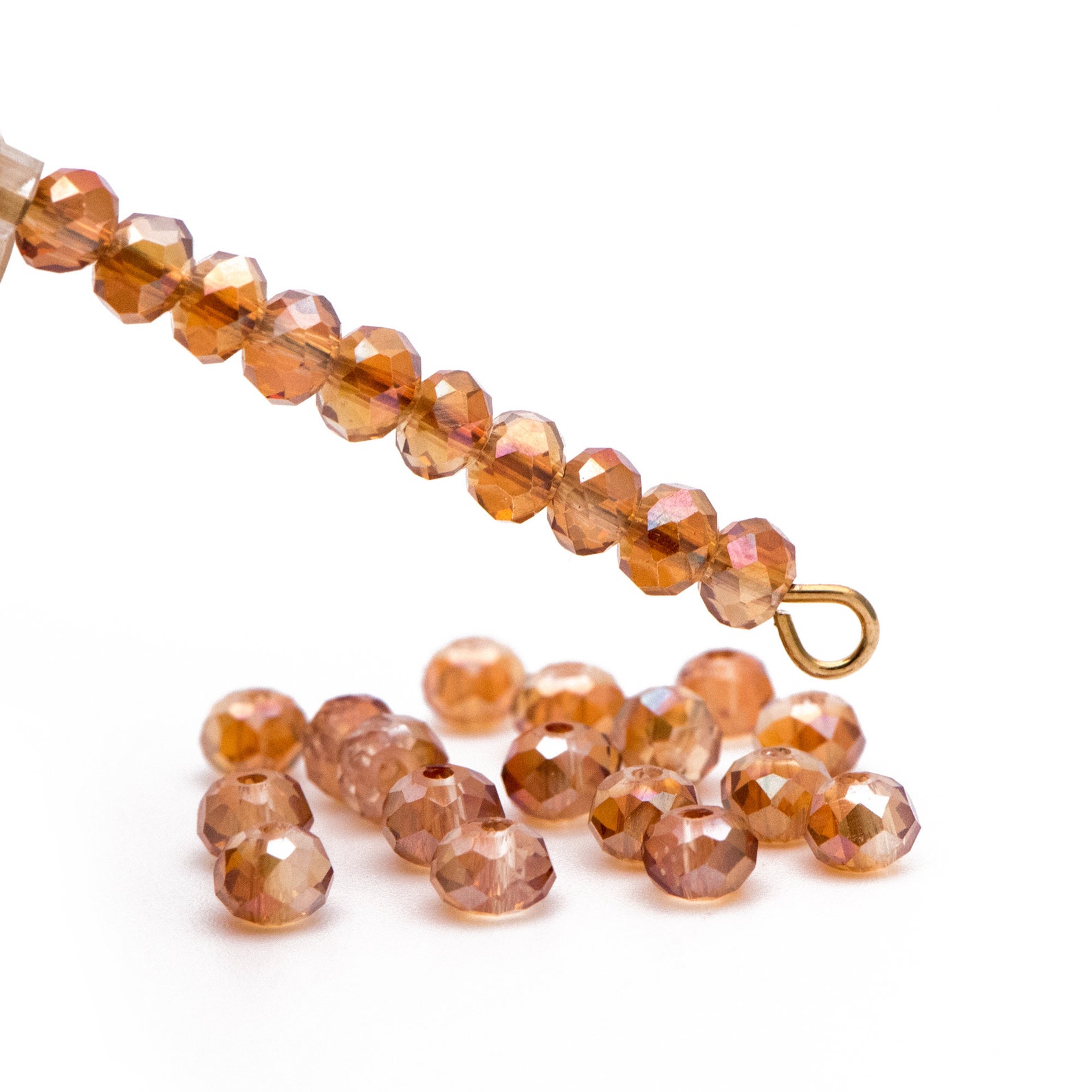 Crystal Rondelle Faceted Glass Beads 3x4mm BZ0489/ 145pcs - Etsy