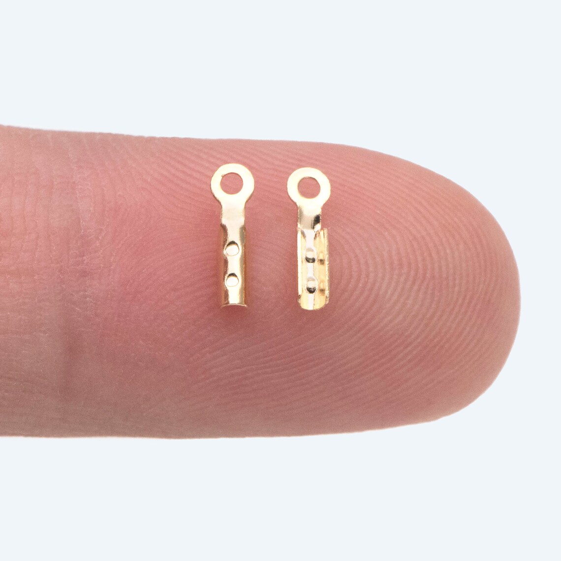 20pcs Tiny Chain End Caps, Gold Chain Crimps, to Finish 1mm or Thinner ...