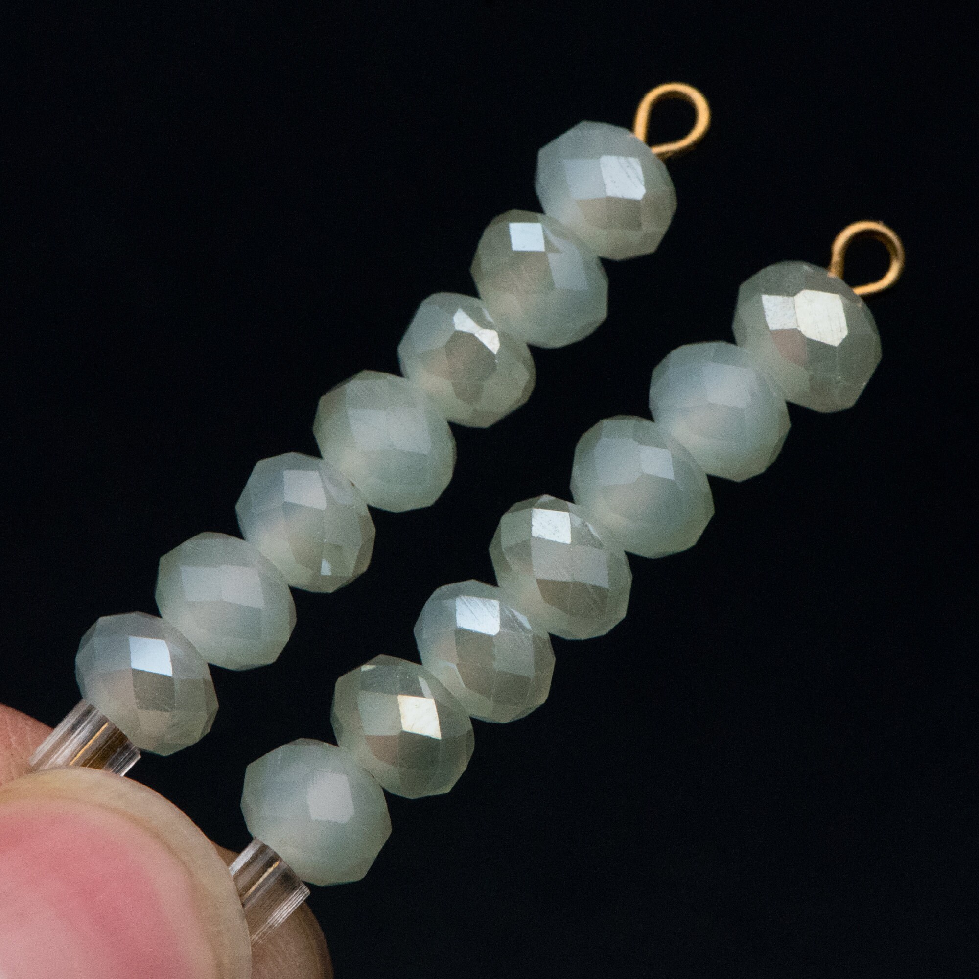 Glass Faceted Rondelle 4x6mm Chinese Crystal beads Green | Etsy