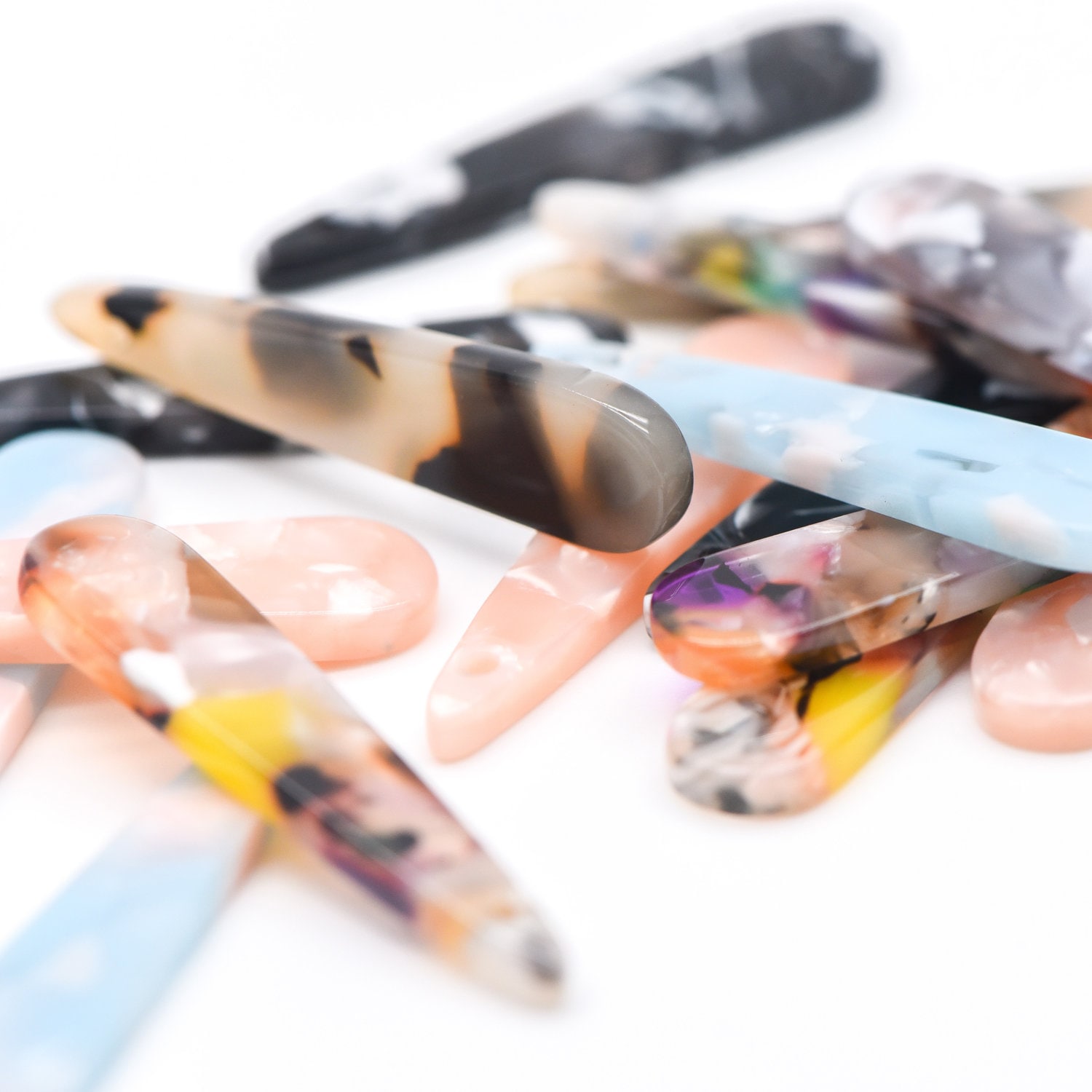 20pcs Tortoise Shell Acetate Bar Pendants 34x7.5mm Acrylic - Etsy