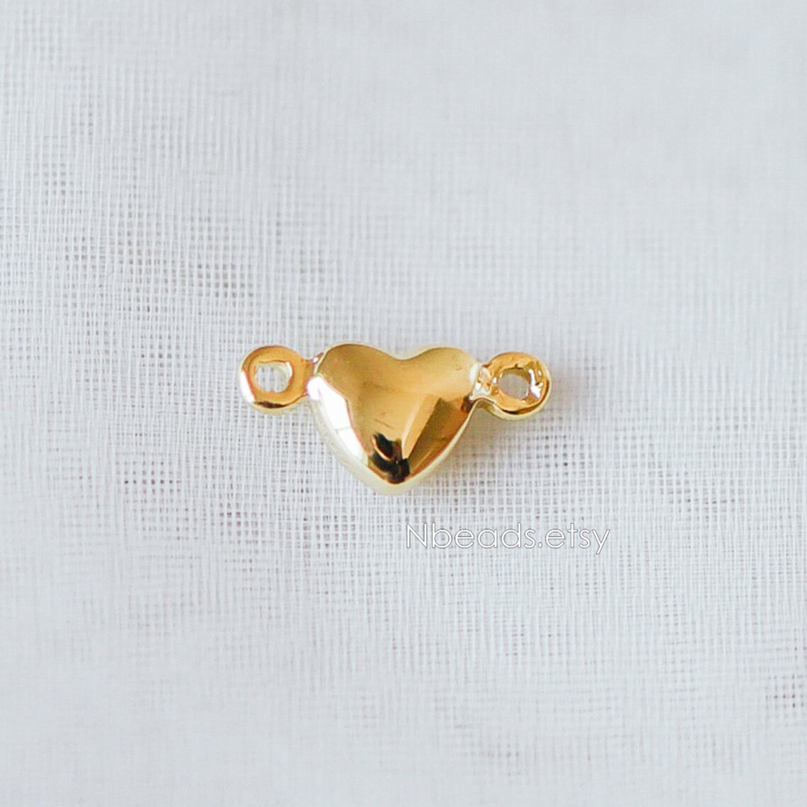 20pcs Gold /silver Heart Connectors 10mm Real Gold/ Rhodium | Etsy