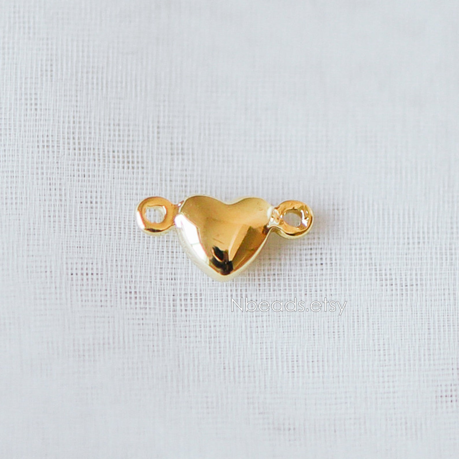 20pcs Gold /silver Heart Connectors 10mm Real Gold/ Rhodium | Etsy