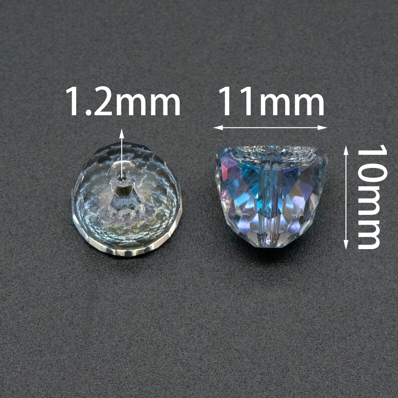 10pcs Faceted Crystal Bell Beads 10x11mm Sparkly Semicircle - Etsy