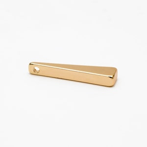 10pcs Gold Long Triangle Bar Charms 22mm, Gold Plated Brass Stick ...