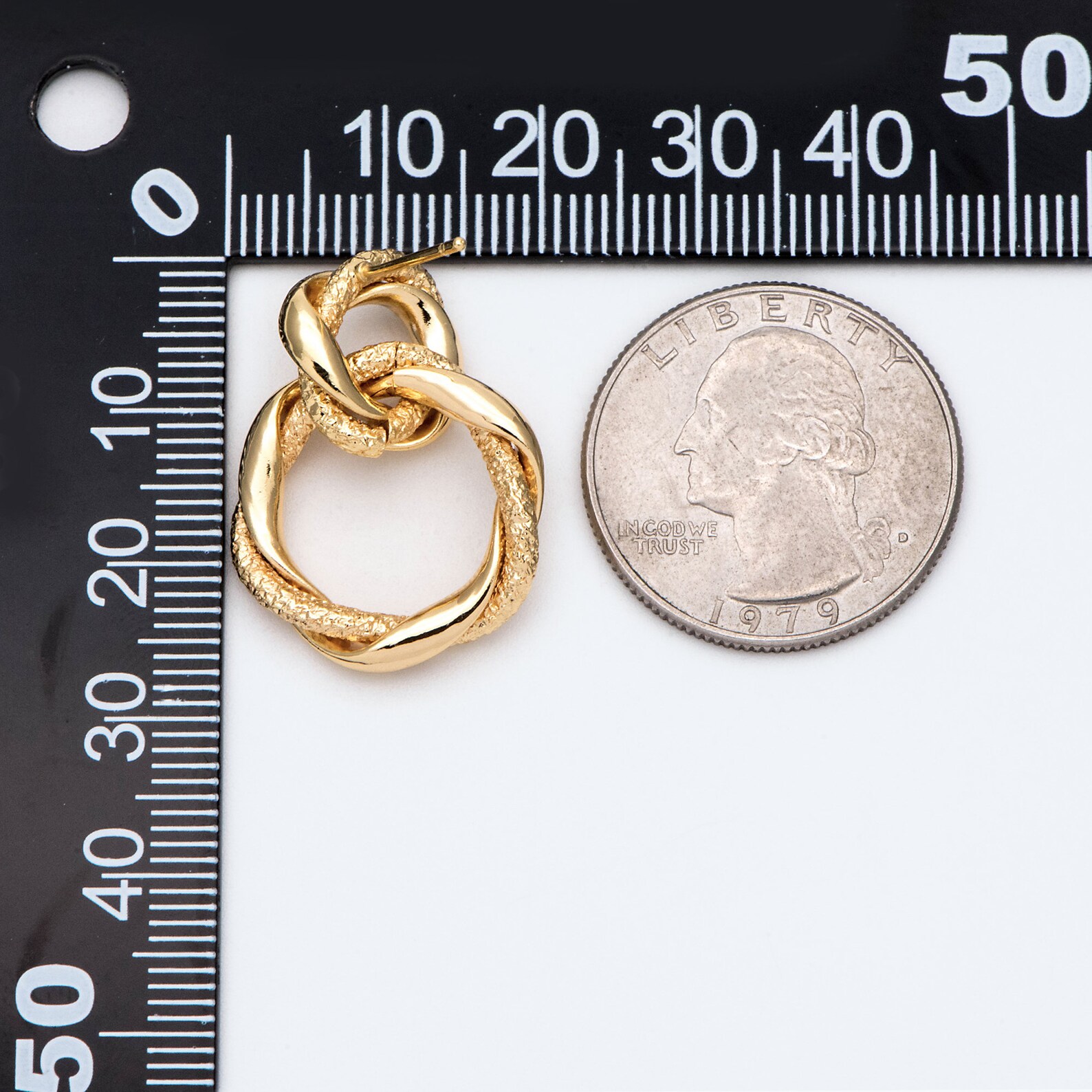 4pcs Gold Circle Hoops, Gold Hoop Earrings, Chunky Hoops, Twist Hoop ...