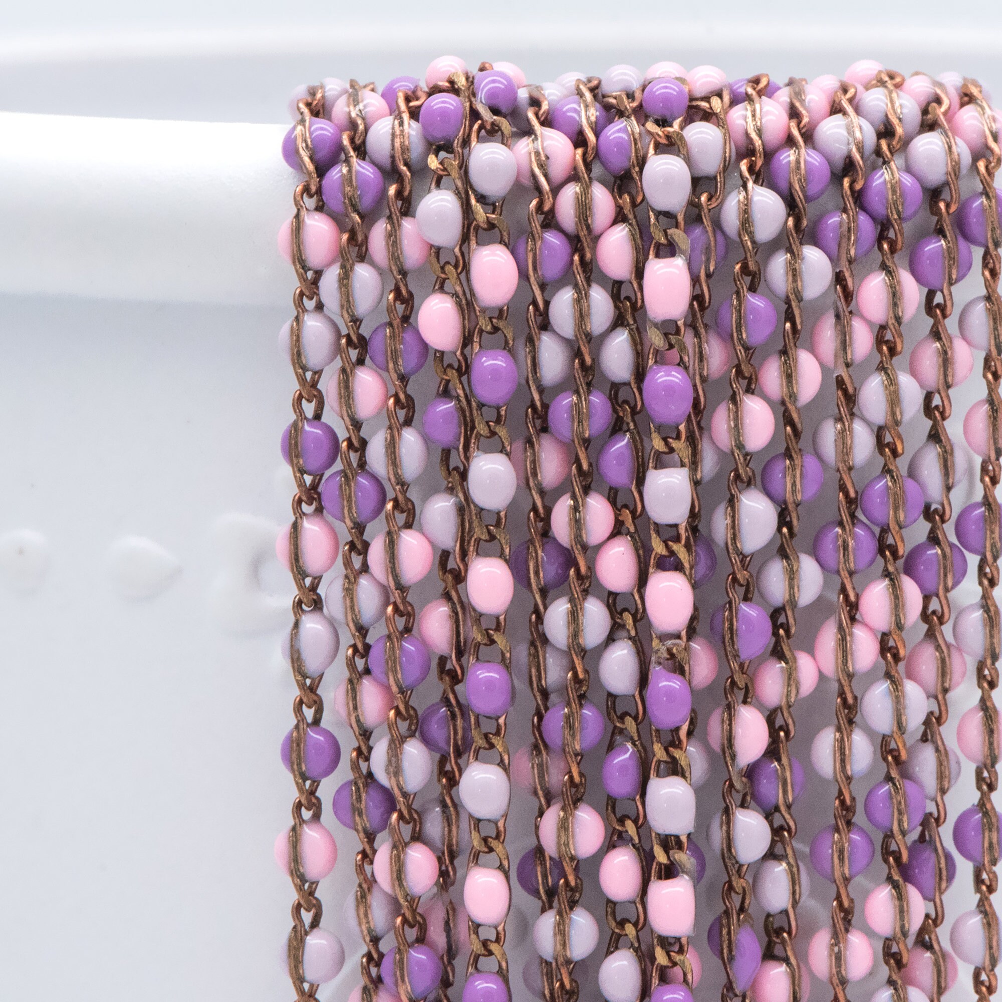 Enamel Brass Chain 2.5mm Thin Unplated Brass Designer Chains - Etsy