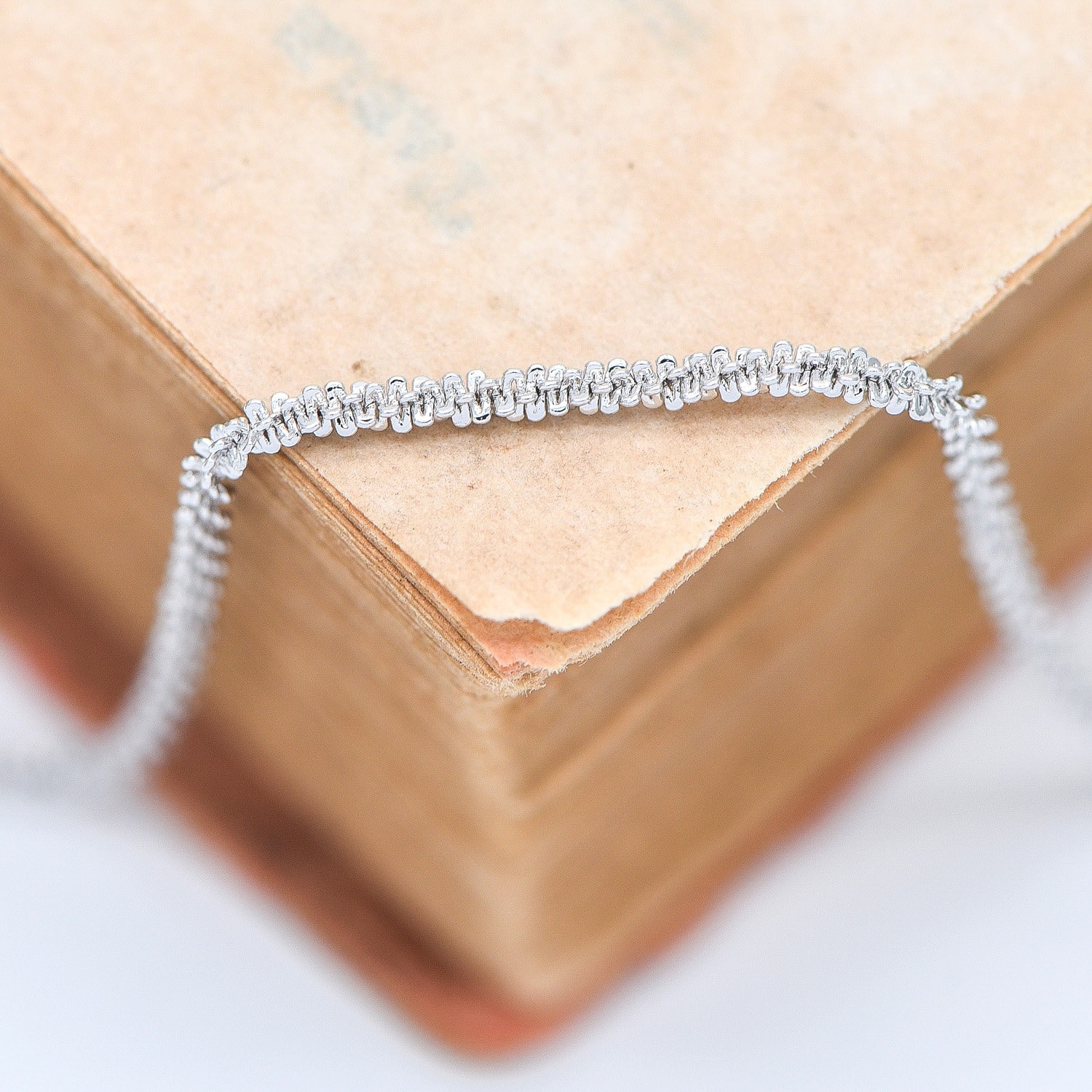 Silver tone Specialty Chains 2.2mm Rhodium plated Brass | Etsy