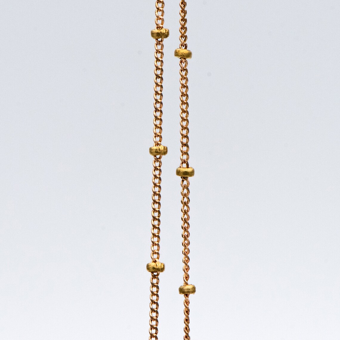 Raw Brass Satellite Chains 1mm Curb Chain With 2mm Rondelle - Etsy