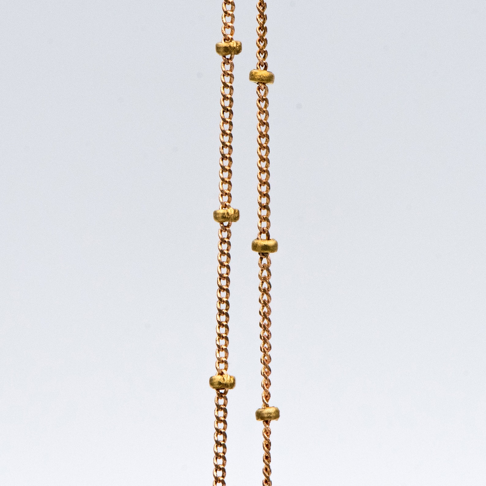 Raw Brass Satellite Chains 1mm Curb Chain With 2mm Rondelle - Etsy