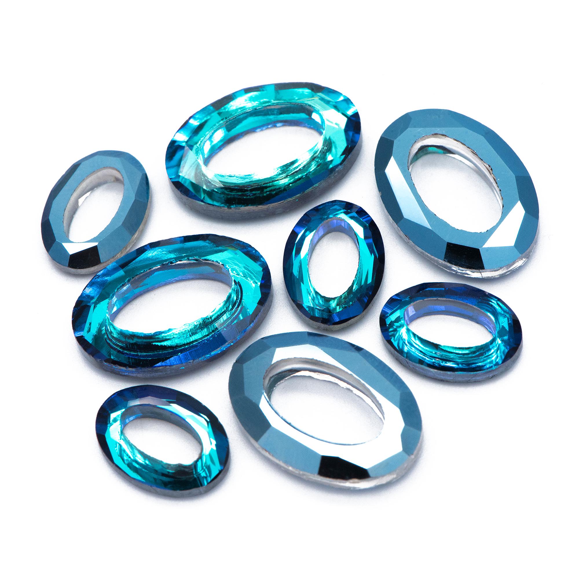 10pcs Faceted Crystal Crystal Oval Cosmic Ring (#TS-118) - Etsy