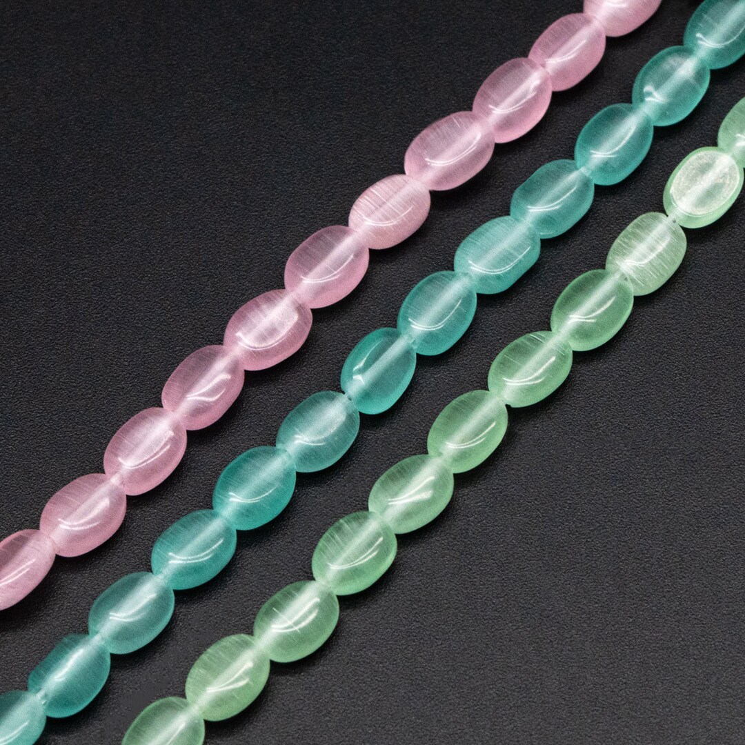 Cats Eye Beads Flat Oval 7x5mm, Full 14.5 Inch Strands (TR-077) - Etsy