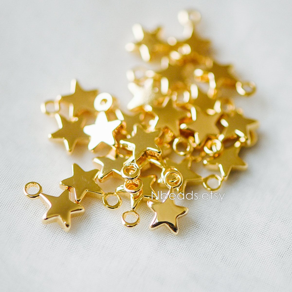 20pcs Gold /silver Star Charms 10x7mm Real Gold/ Rhodium - Etsy