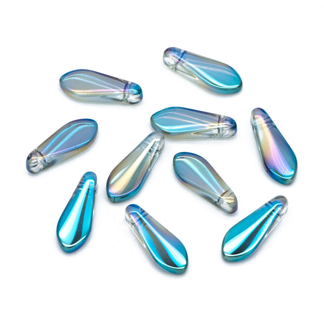 Crystal Glass Dagger Bead, Spike Bead, Boho Beadleaf Shape Bead ...