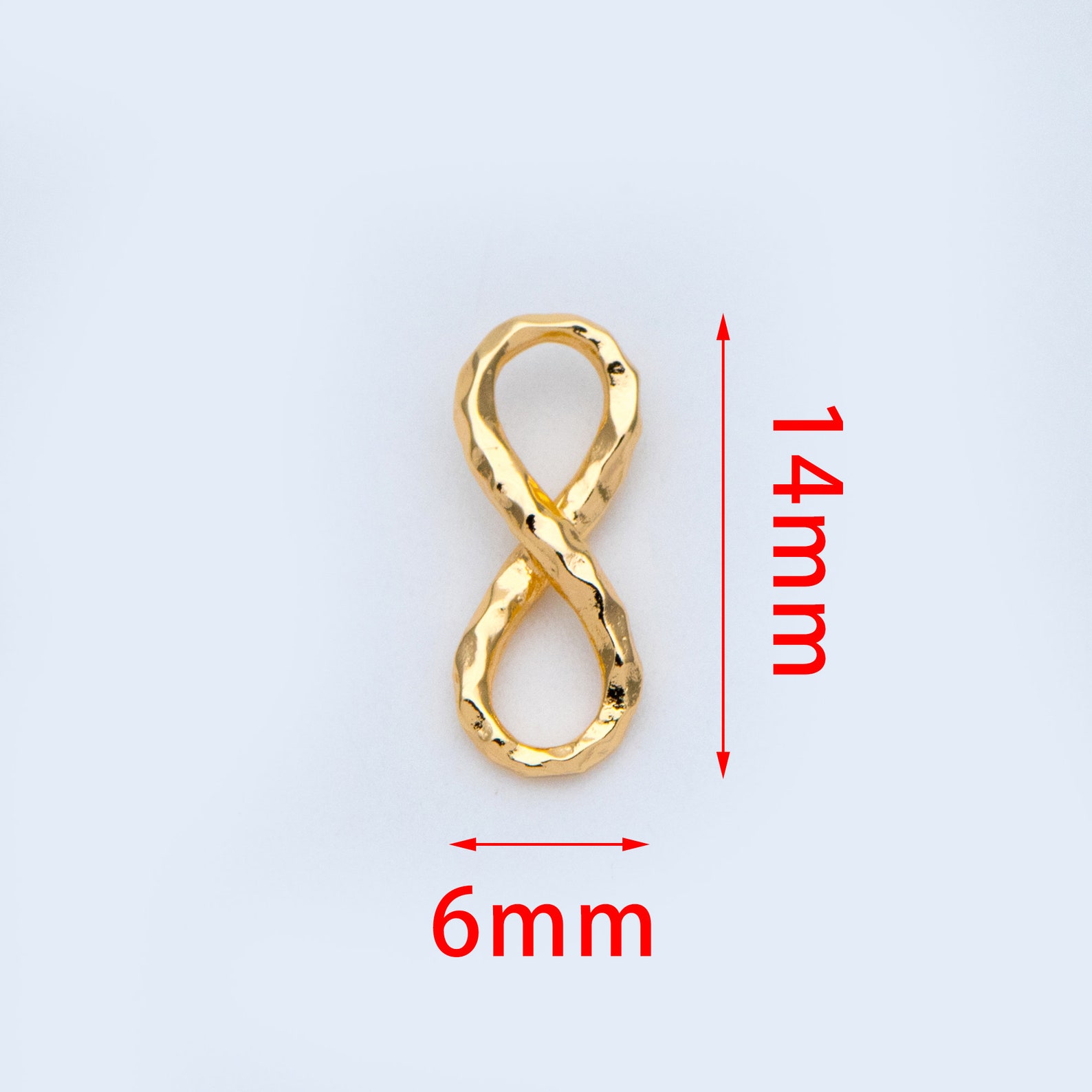 10pcs Gold Figure 8 Connectors 14x6mm, 18K Gold Plated Brass, Infinity ...
