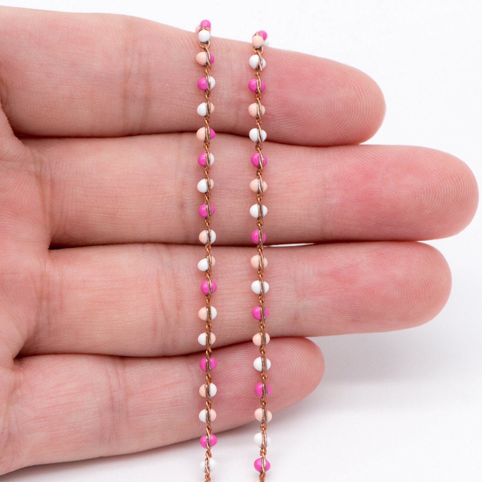 Enamel Brass Chain 2.5mm Thin Unplated Brass Designer Chains - Etsy